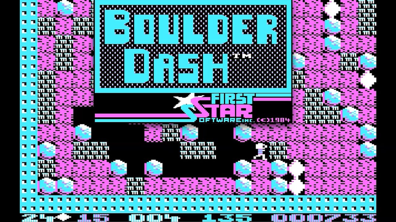 Boulder Dash by Data East / First Star Software, 1984 - PC / DOS / Atari / C64 / Apple - puzzle ...