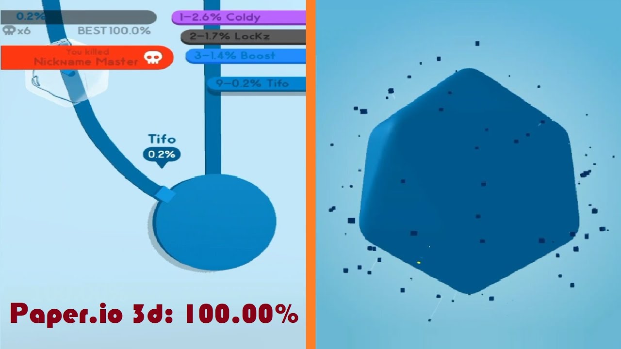Paper.io 3d World Record Hack Map Control: 100.00% - YouTube