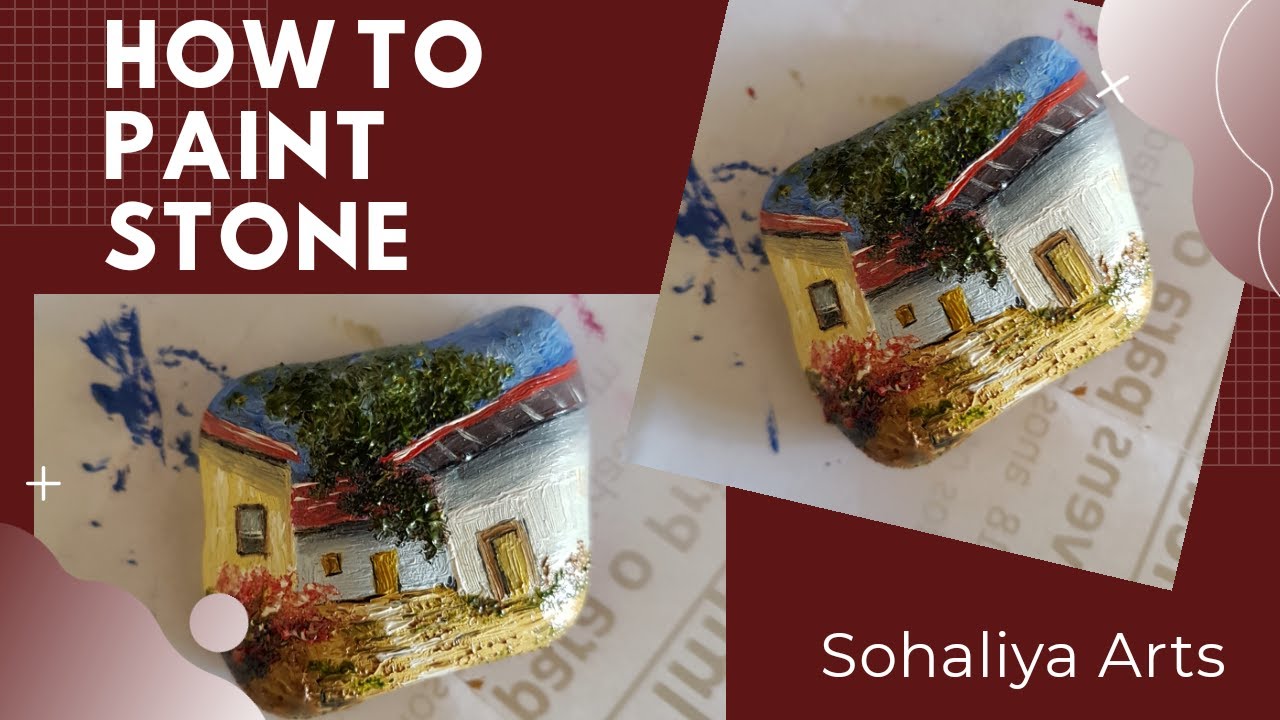 How to paint stone Stone Painting 002 - YouTube