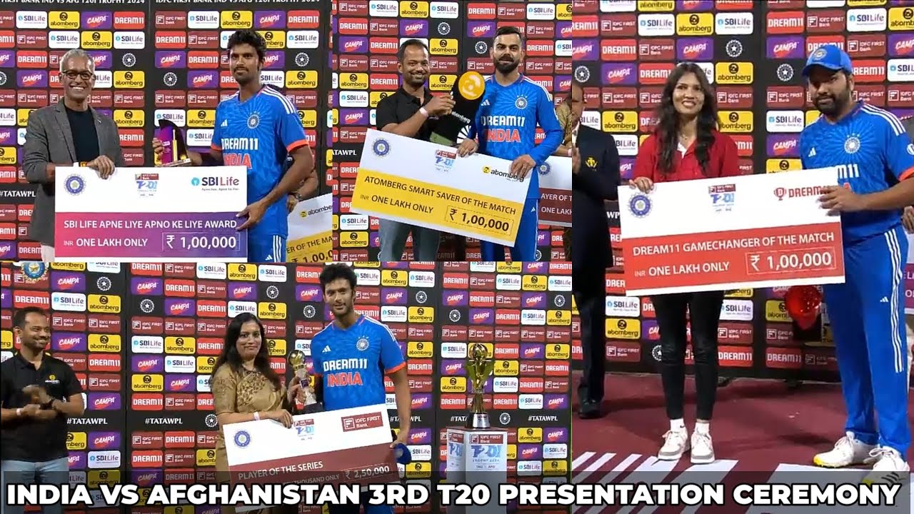 Ind Vs Afg 3rd T20 Presentation Ceremony | India Vs Afghanistan Post ...