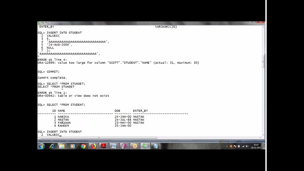 SQL PLSQL Online Training Video 1 - YouTube