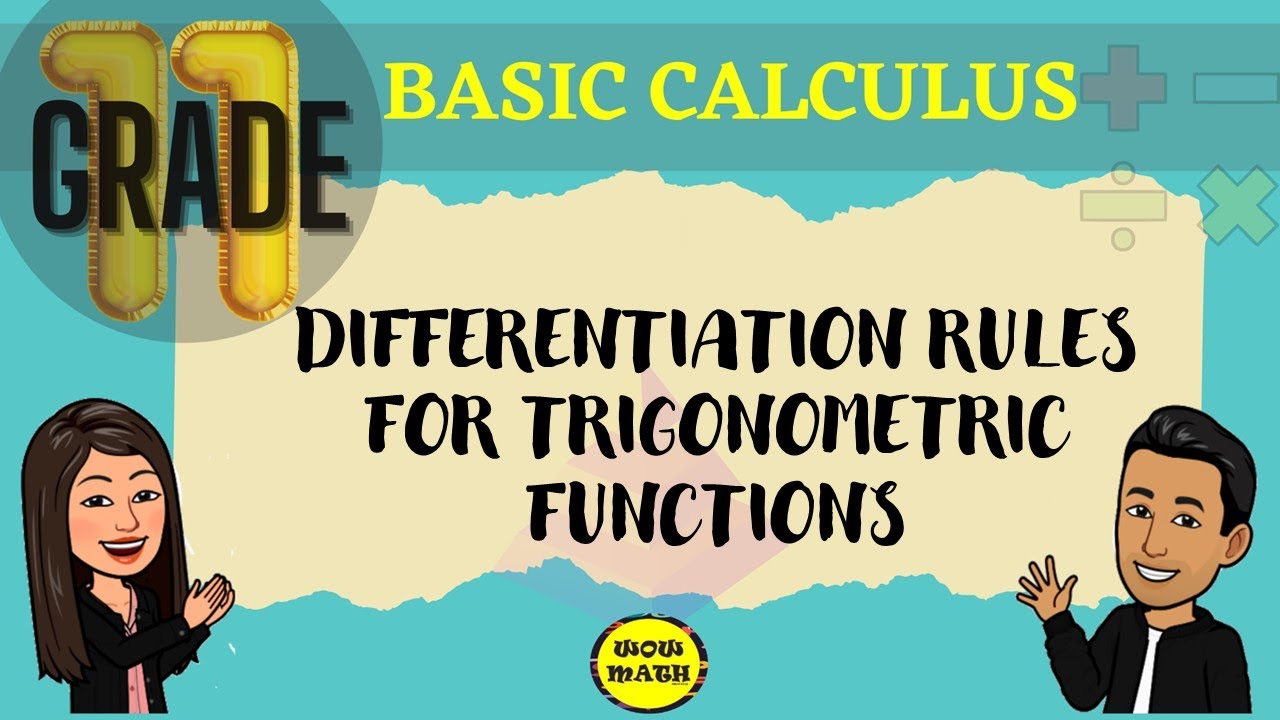 DIFFERENTIATION RULES FOR TRIGONOMETRIC FUNCTIONS - YouTube