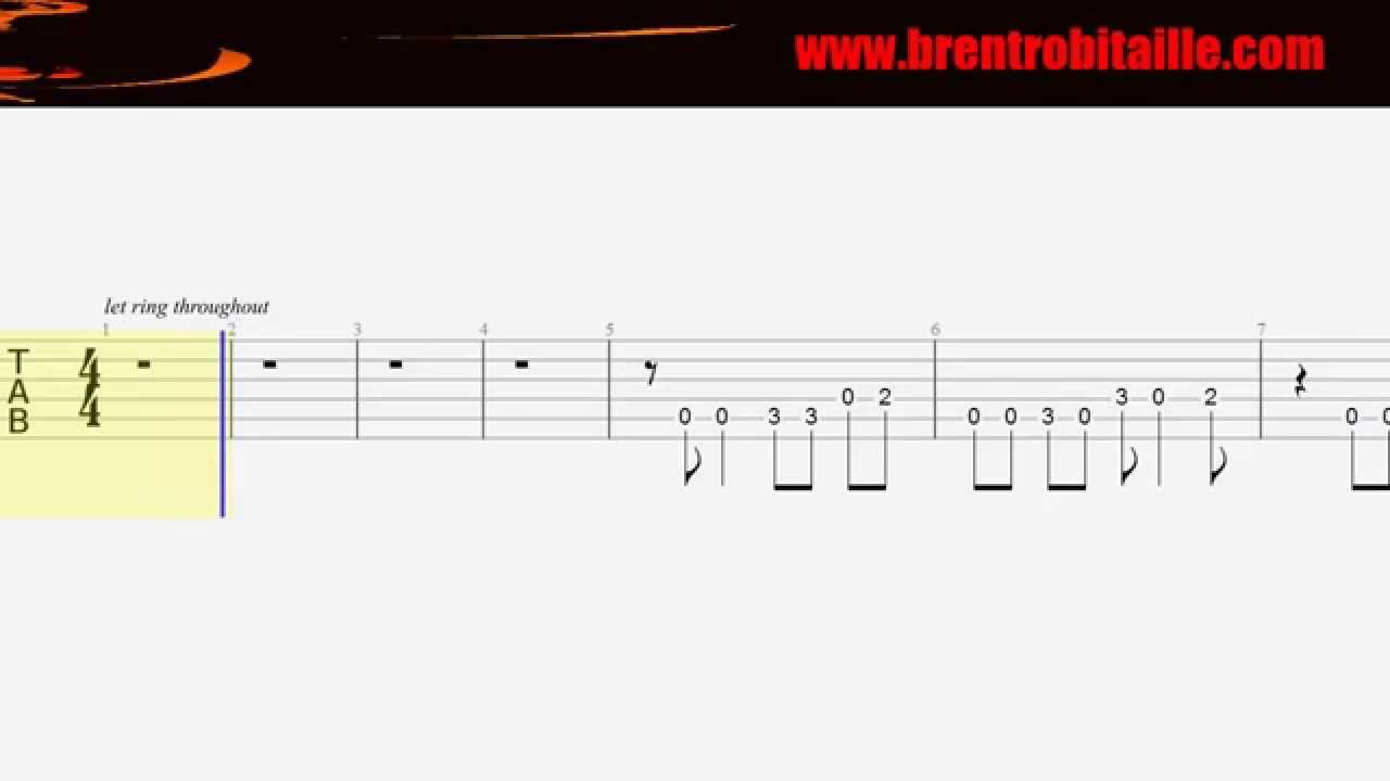 Guitar Tab - Dramatic Song - Easy Guitar Melody - Tobuscus - YouTube