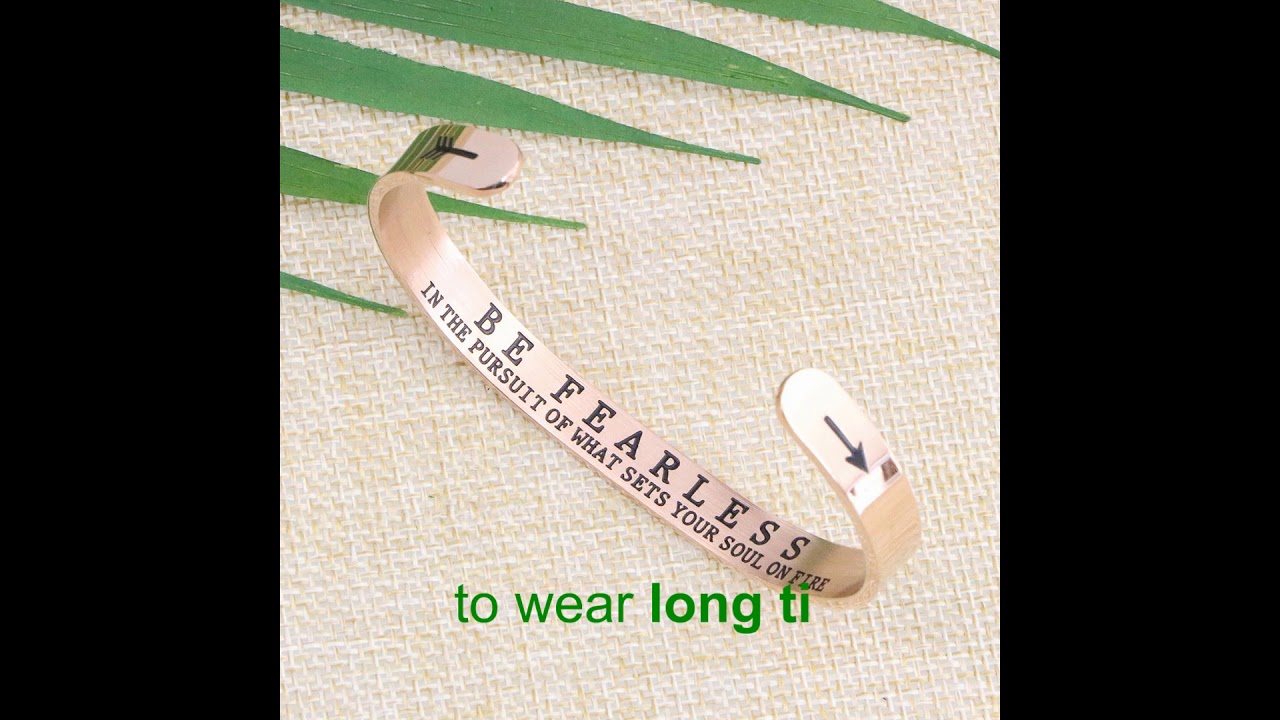 Joycuff Be fearless inspirational bracelets - YouTube