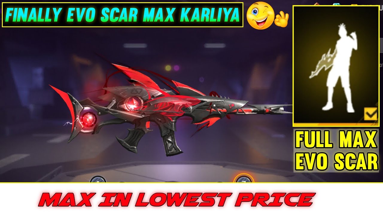 EVO SCAR MAX🔥😍MEGALODON ALPHA SCAR LEVEL-7😱😇TOTAL 10000💎FOR MAX - YouTube