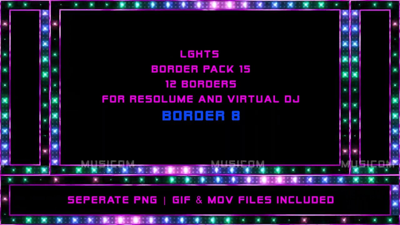 Lights Border | Pack 15 | PNG | MOV | GIF | BY MUSICOM - YouTube