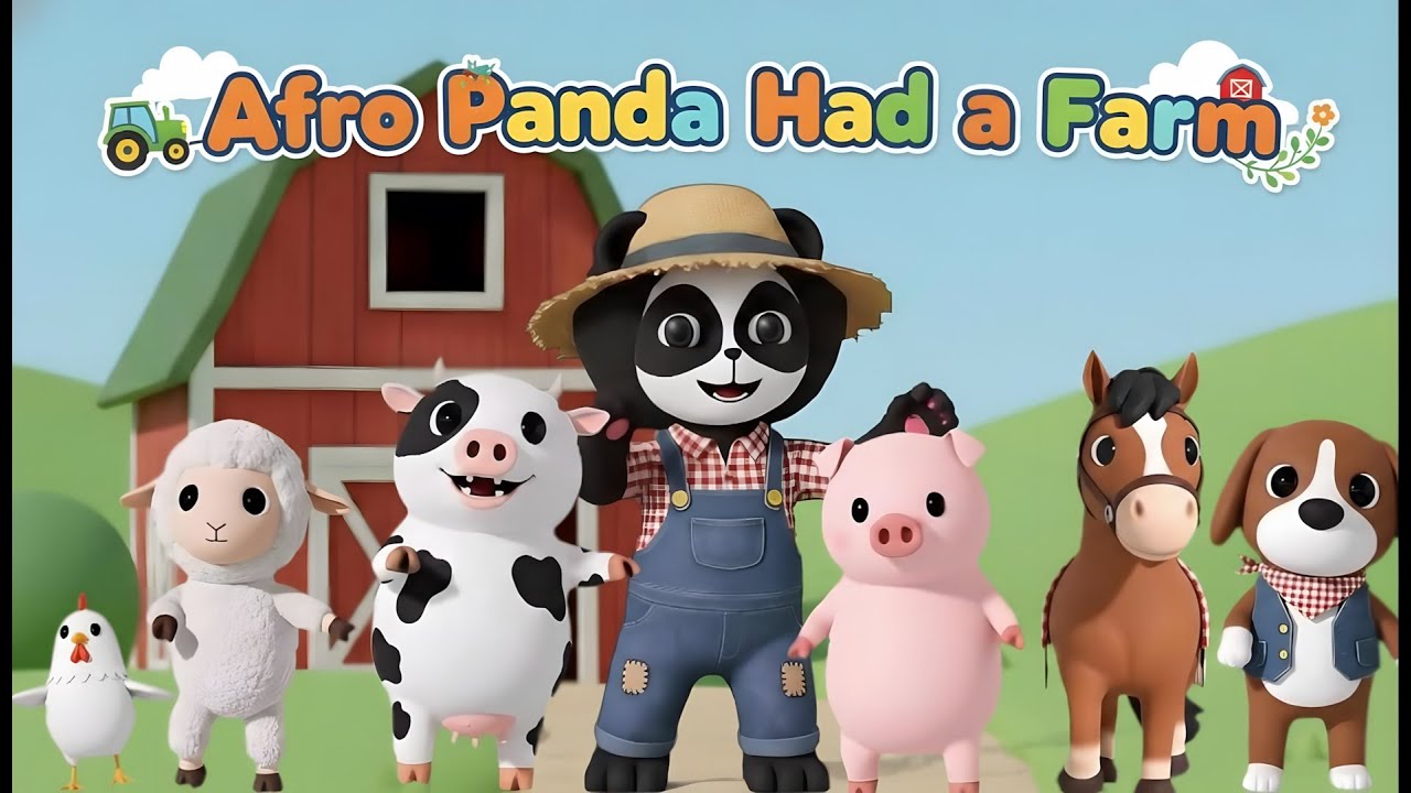 🐼🎶 Afro Panda Had a Farm | Songs for Kids 🐮🐷🐔 - YouTube