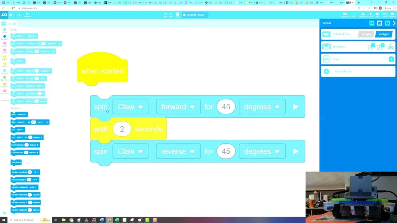 Using Vex Code to move a Motor using "my blocks" - YouTube