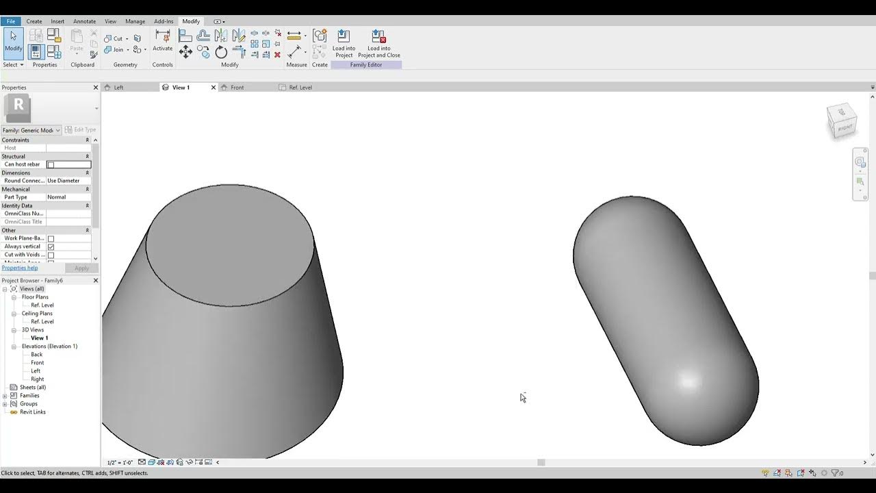 Create 3D Solid in Revit Family - YouTube