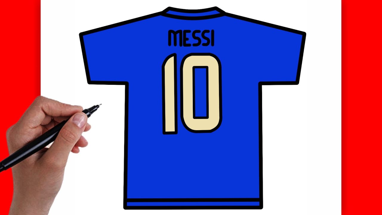 HOW TO DRAW MESSI SHIRT BLUE | DRAWING STEP BY STEP - YouTube