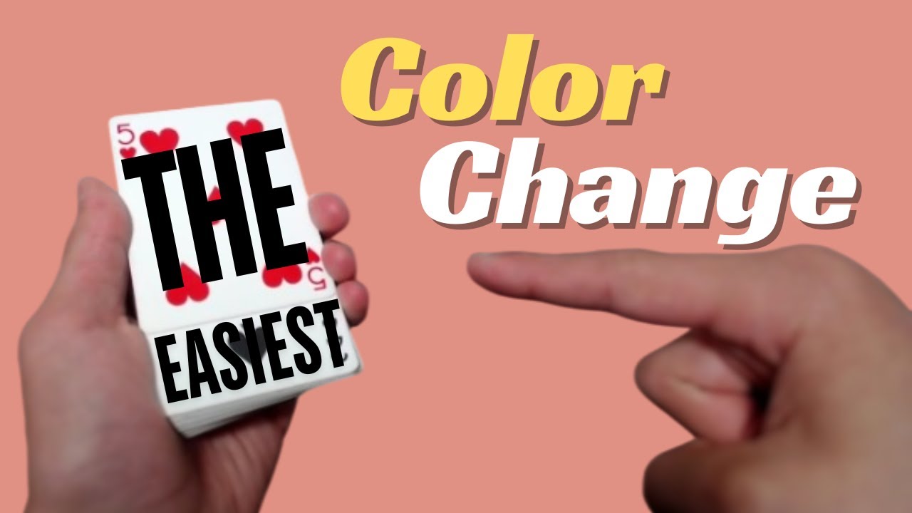 EASIEST Color Change // Erdnase Change + Trick Tutorial - YouTube