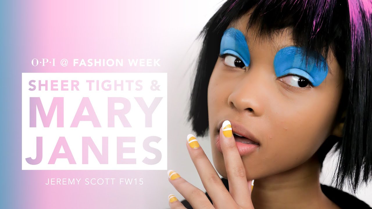 OPI @ Fashion Week | Jeremy Scott FW15 | Mary Jane Nail Art - YouTube