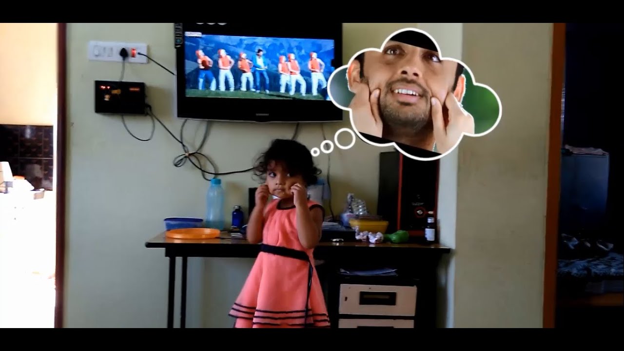 Baby Manognya dancing for 'Lungi Dance' - YouTube