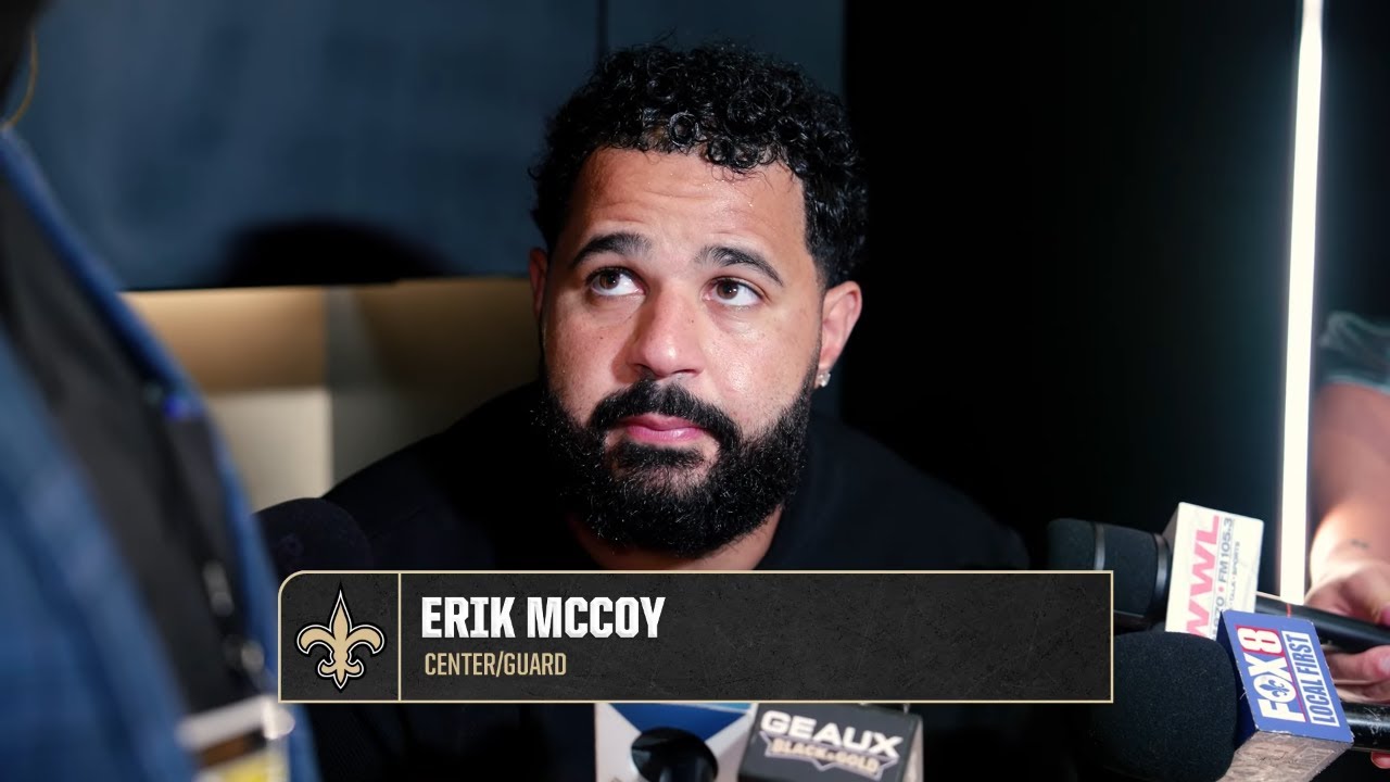 Erik McCoy | Saints-Cardinals Postgame | 2025 NFL Week 1 - YouTube