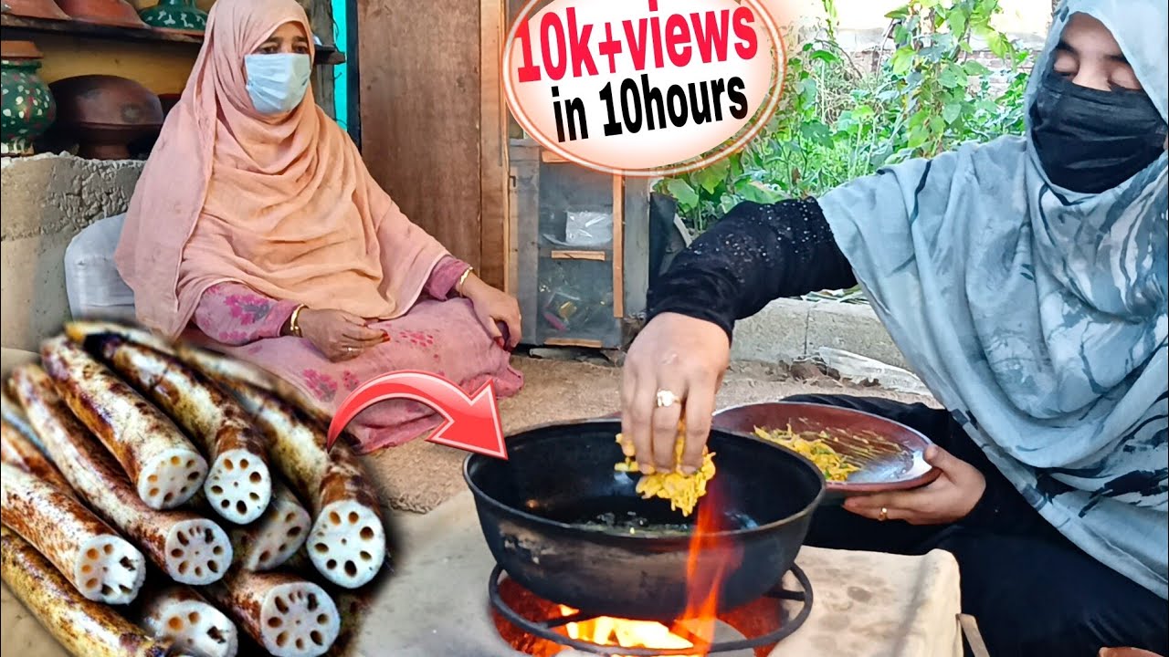 Saas ki challenge Mei Fail Howi | Lotus Stem Pakode | Nadroo Ke Khaas ...