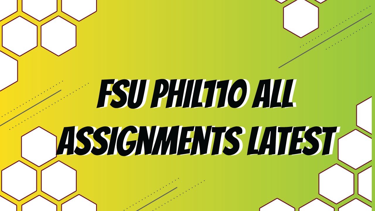 FSU PHIL110 All Assignments Latest 2020 February - YouTube