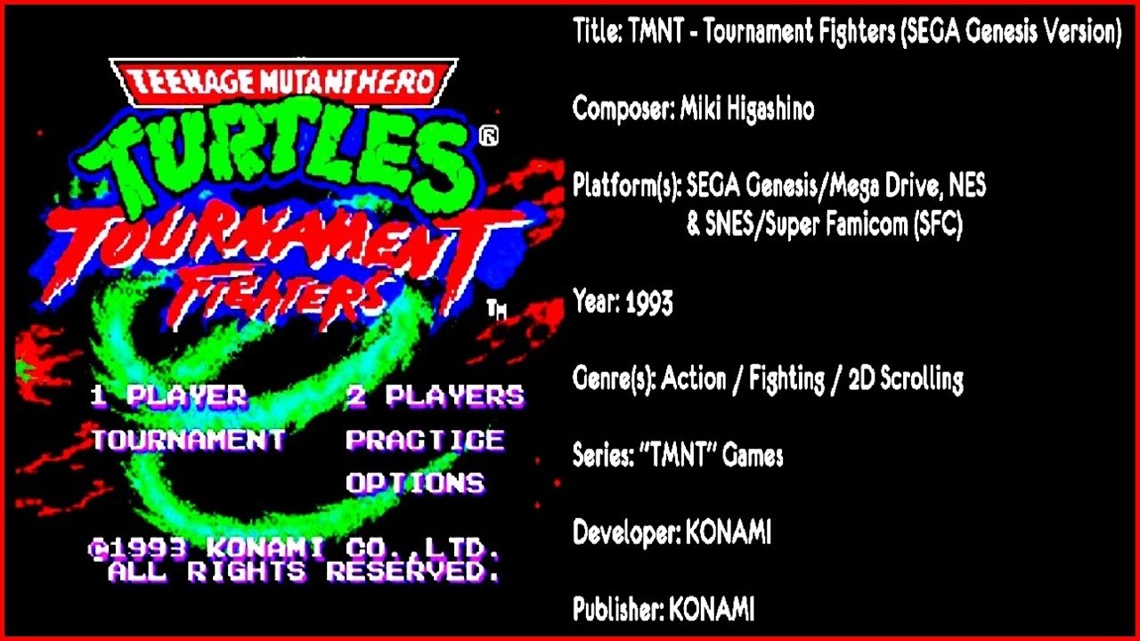TMNT: Tournament Fighters (SEGA Genesis) [Soundtrack in QUAD HD & 320 ...