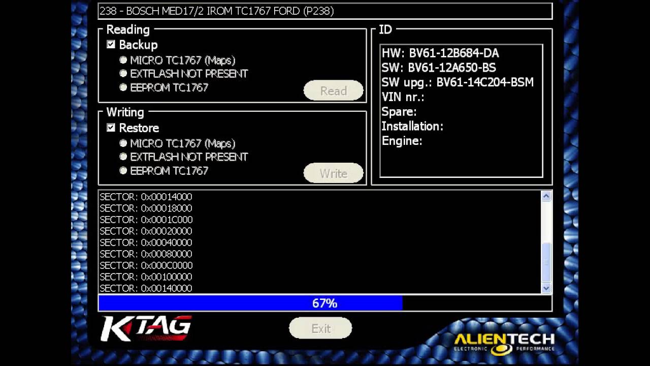 Чтение MED17.2 KTag Tricore - YouTube