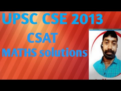 CSAT maths solutions by Nagaraju sir - YouTube