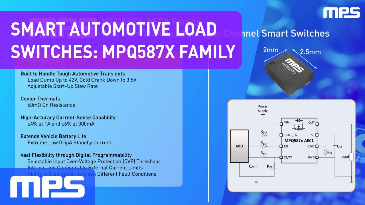 Smart Automotive Load Switches: MPQ587x Family - YouTube