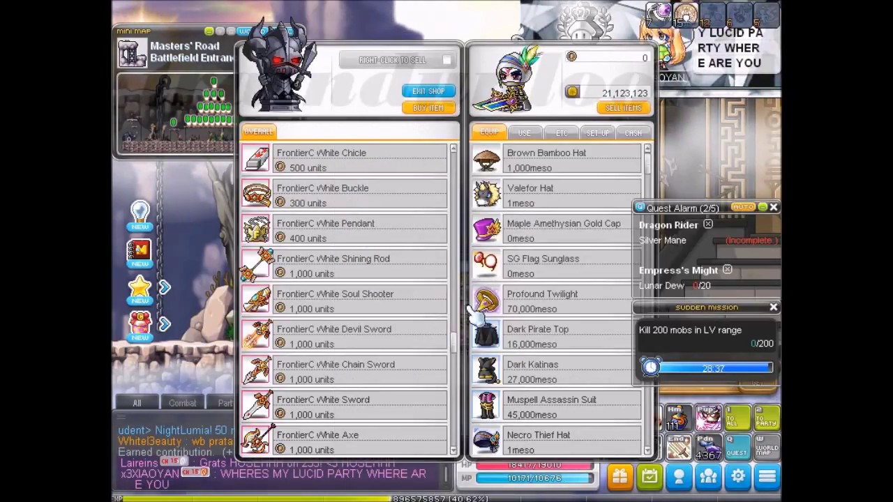 MapleStory Shrine boss and Frontier set - YouTube