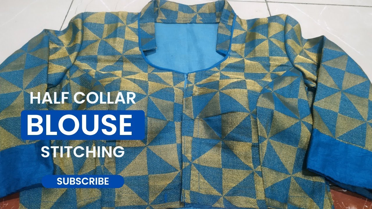 Princess Cut Collar Blouse Cutting & Stitching | Collar Blouse Stitching Tutorial - YouTube