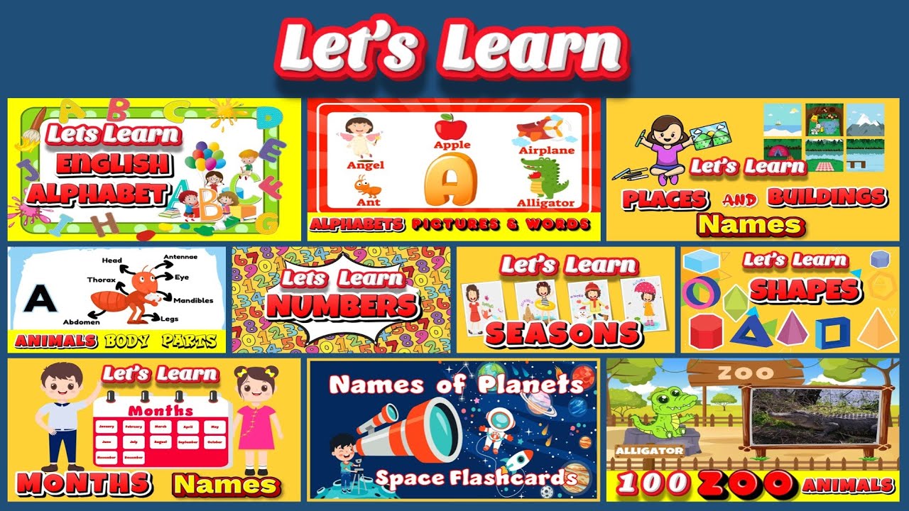 Fun collection of Learning Videos for Preschool kids | English ...