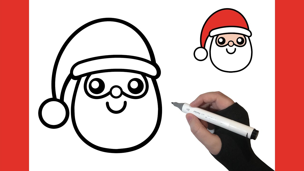 How To Draw Santa Easy Step by Step - YouTube