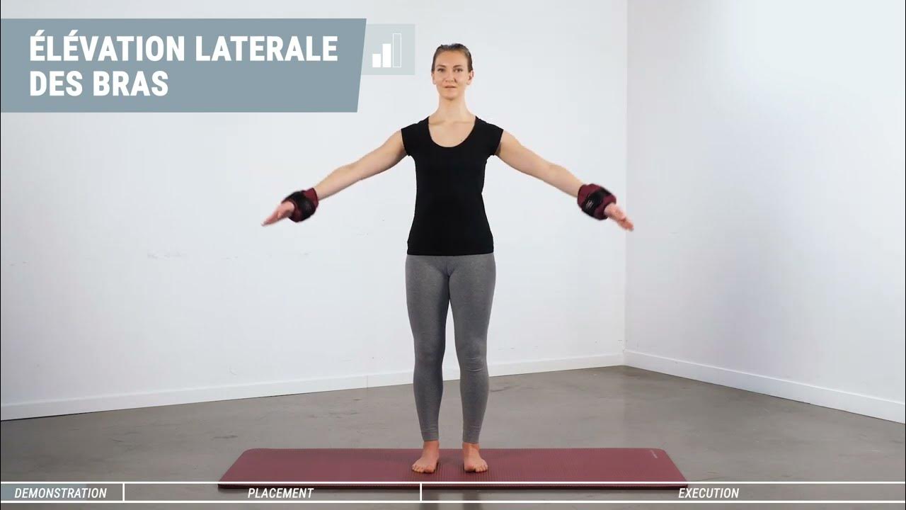 EXERCICE ÉLÉVATION LATÉRALE DES BRAS avec haltères souples - YouTube