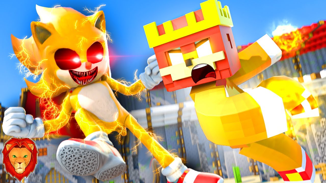 🔴 LEON PICARON 🦁 VS SUPER SONIC.EXE 😈 EN MINECRAFT | MUNDO LEON #59 🦁 ...