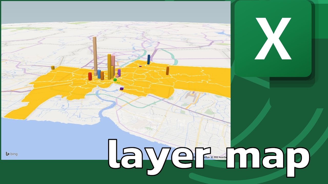 สอน Excel Power Map: สร้างแผนที่หลาย layer - YouTube