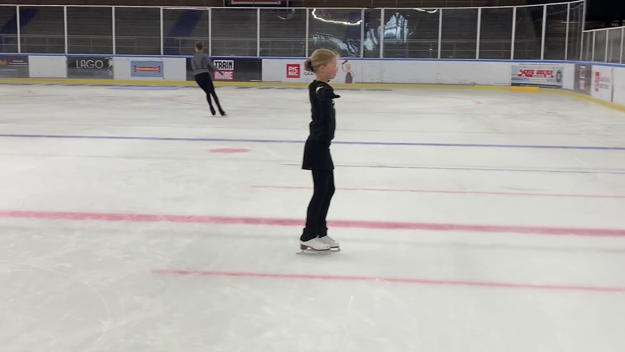 Learn to Skate USA: backward two foot glide Basic 2 - YouTube