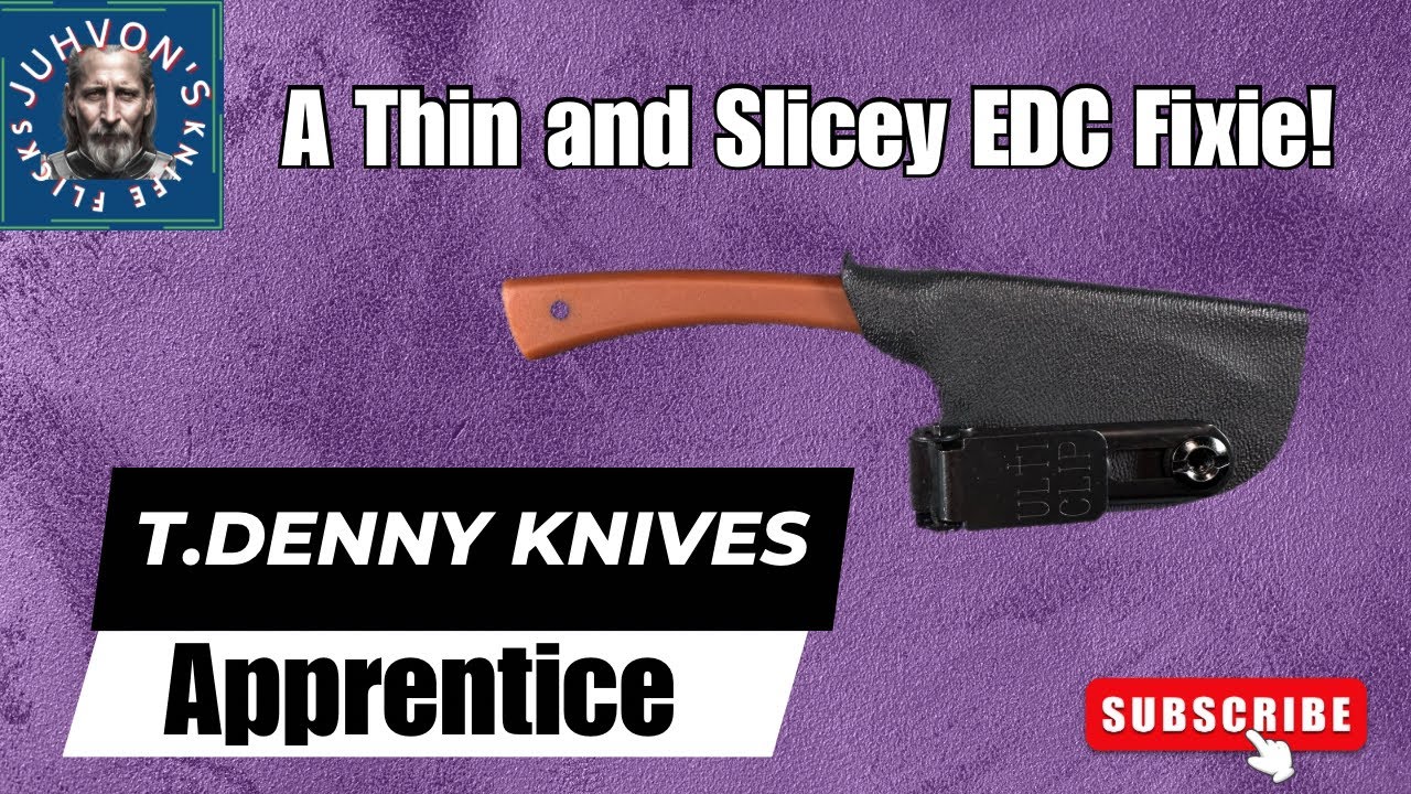 The T. Denny Knives Apprentice!! A USA Made, ULTRA SLICEY, EDC Fixed ...