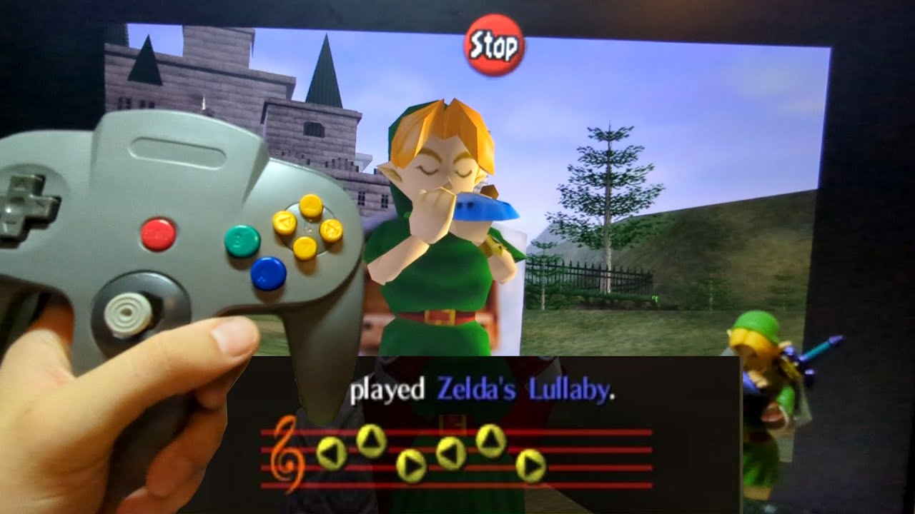 Zelda's Lullaby - Ocarina Of Time - Full theme played on in-game Ocarina using N64 controller ...