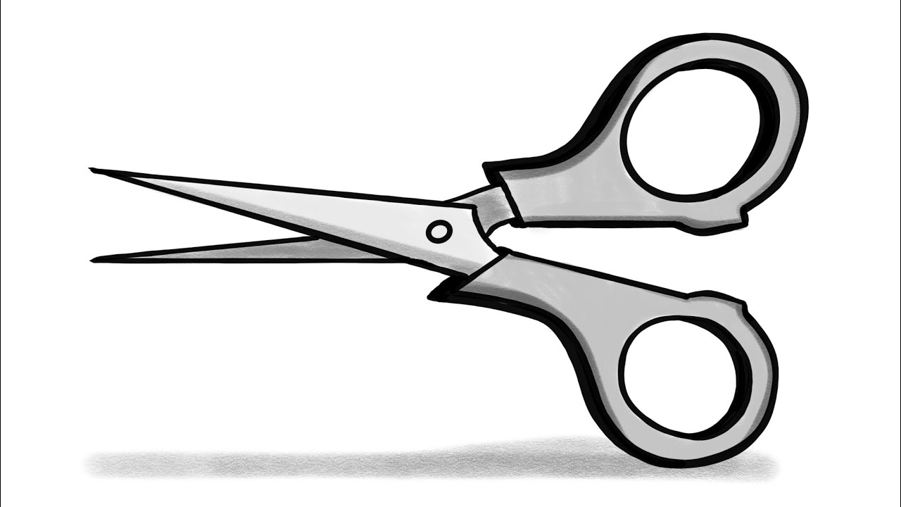 How to Draw SCISSORS | Simple Drawing - YouTube