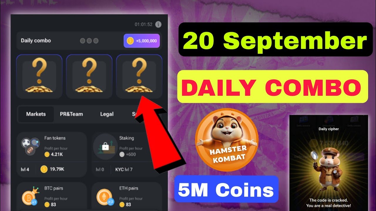 20 September Daily Combo | Hamster Kombat Daily Combo Today | 20 ...