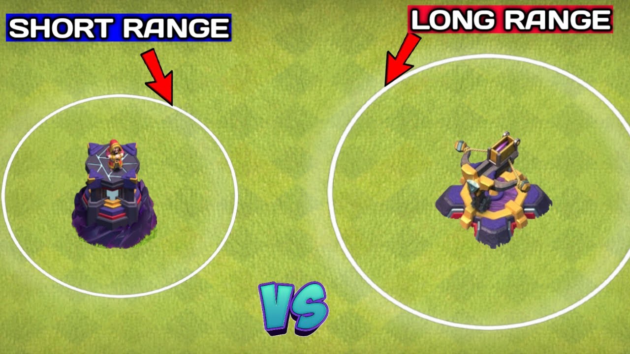 LONG RANGE DEFENCE VS SHORT RANGE DEFENCE || #clashofclans - YouTube