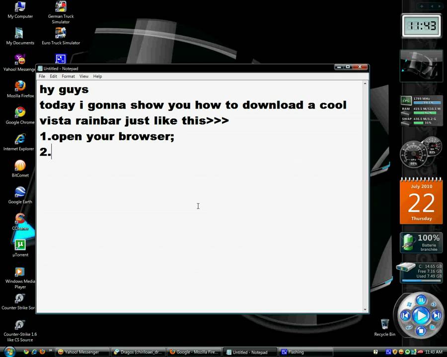 How to download a cool vista rainbar! - YouTube