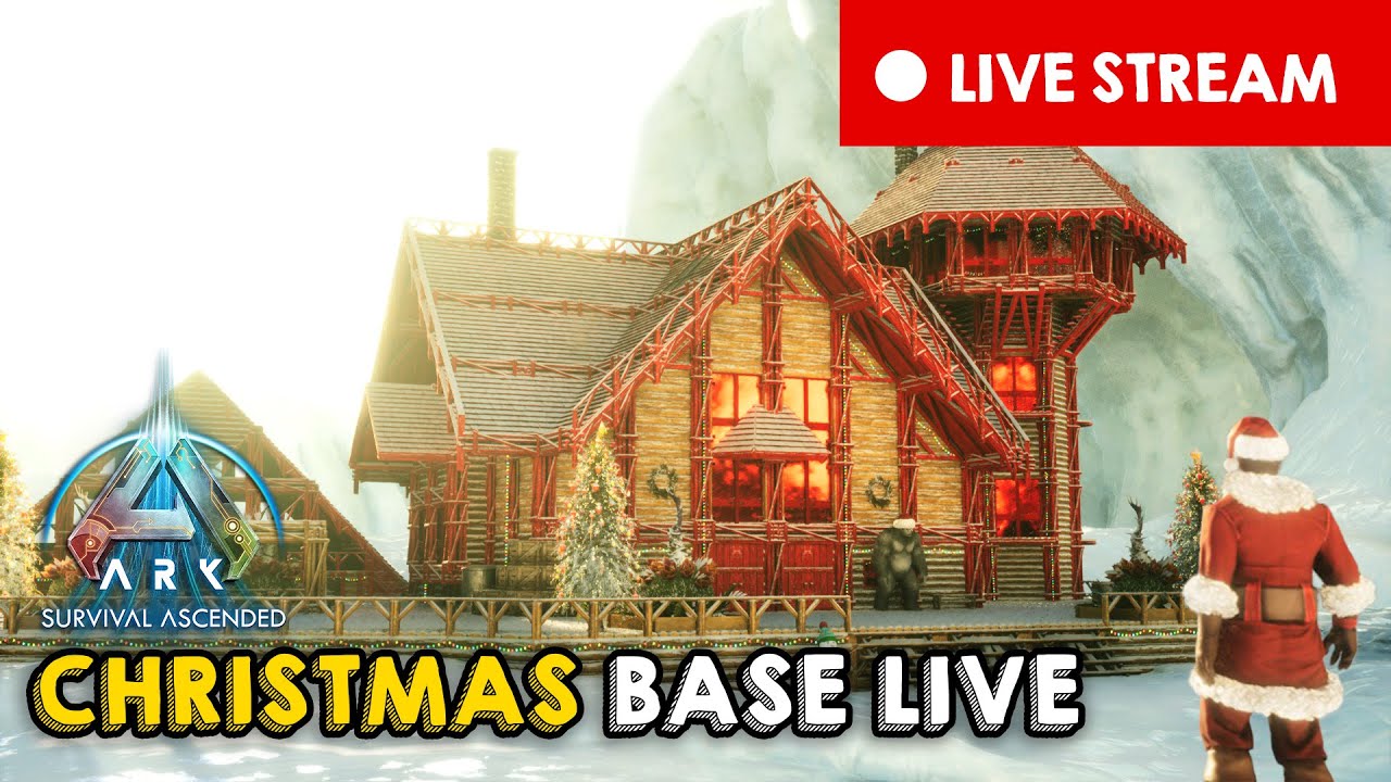 🔴 LIVE NOW: Building a Festive Christmas Base! | ARK Survival Ascended ...