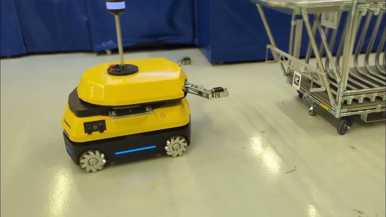 Autonomous Towing Robot 2 Cart Docking - ATR2 Intro - YouTube
