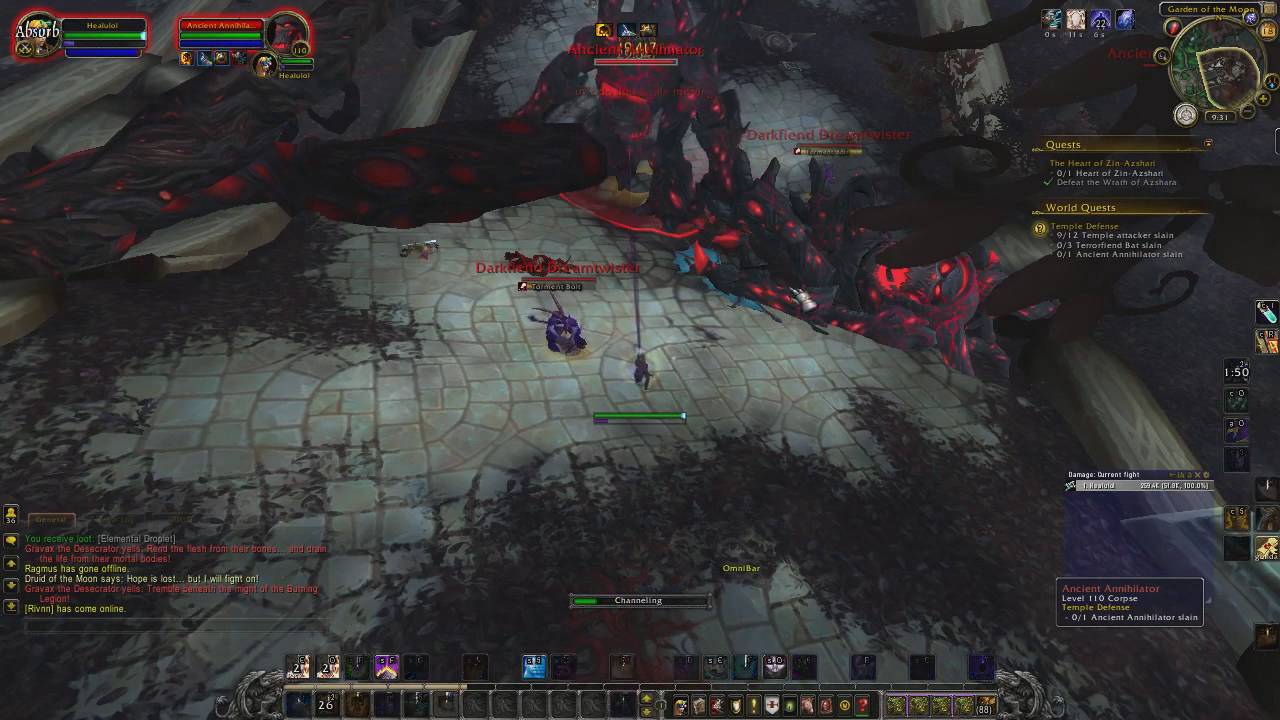 WoW Legion : World Quest - Temple Defense - YouTube