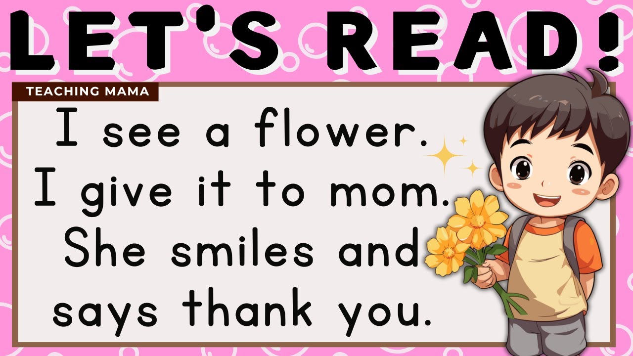 LET'S READ! | PRACTICE READING ENGLISH | SIMPLE SENTENCES FOR KIDS ...