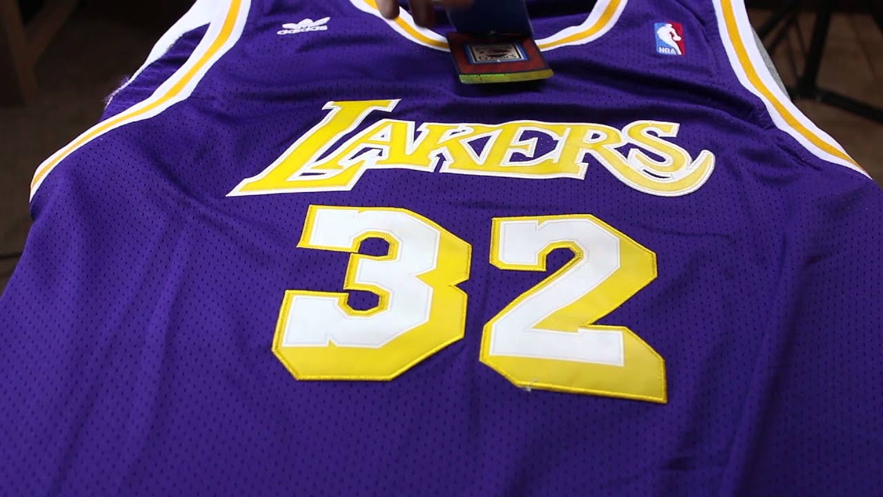 Retro Home Lakers Replica Jersey Review - #32 Magic Johnson - YouTube
