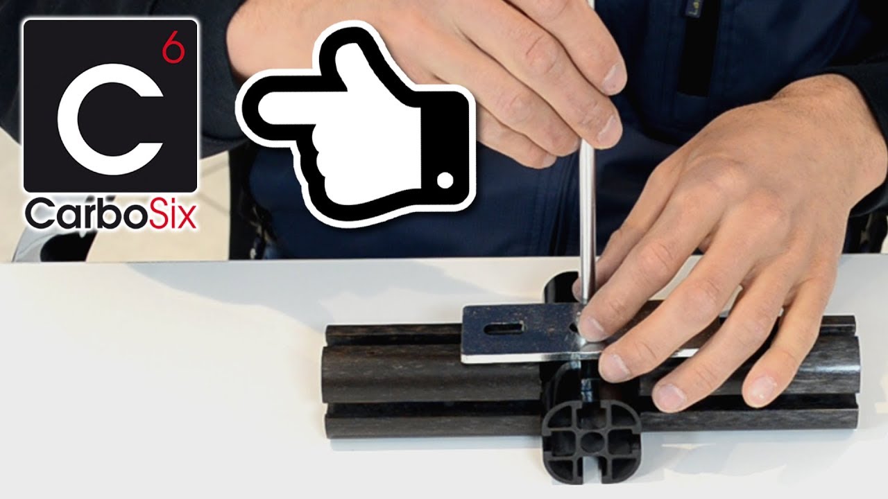 CarboSix - giunzione a croce tra profili strutturali - YouTube