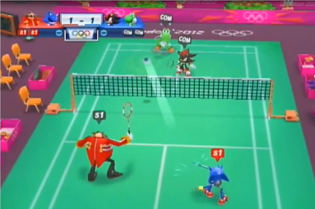 Mario & Sonic: London 2012 - Badminton (Doppel) - YouTube