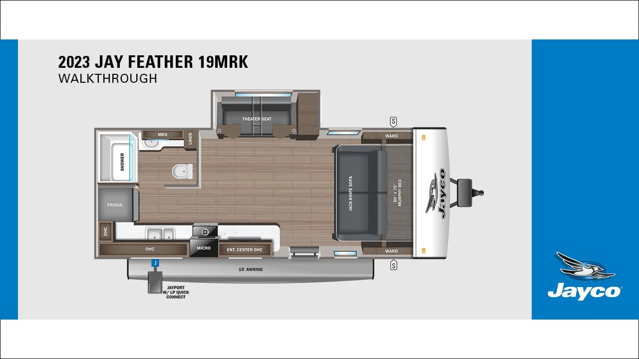 2023 Jay Feather 19MRK - Travel Trailer Walkthrough - Jayco RV - YouTube