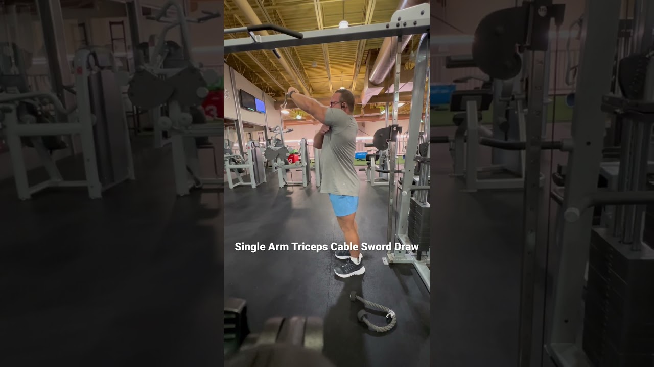 Single Arm Triceps Cable Sword Draw - How To - YouTube