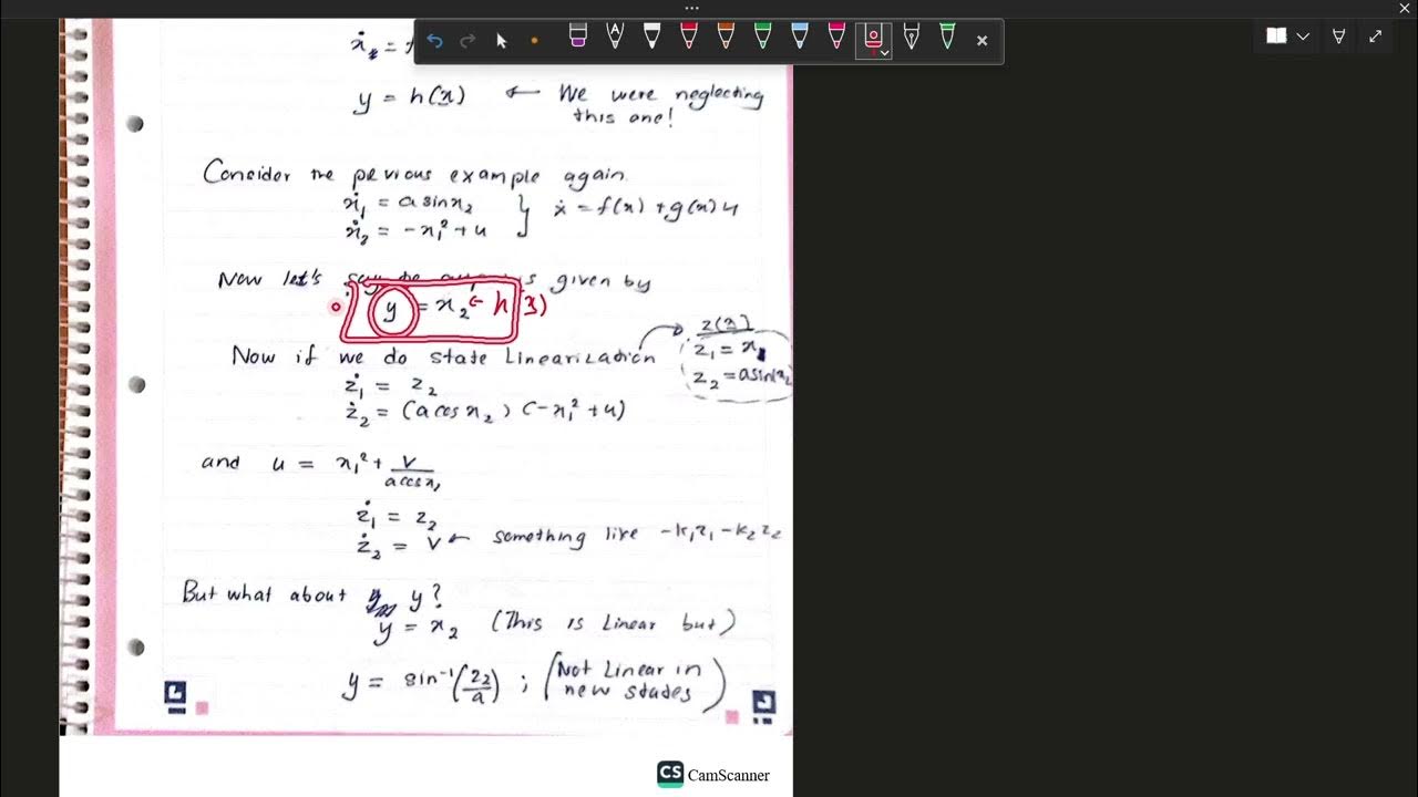 09 Non Linear Control Finding the State Input Output Linearization - YouTube
