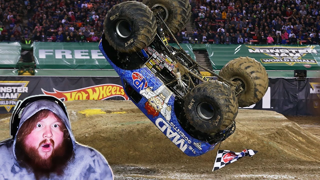 CaseOh reacts to Monster truck front flip - YouTube
