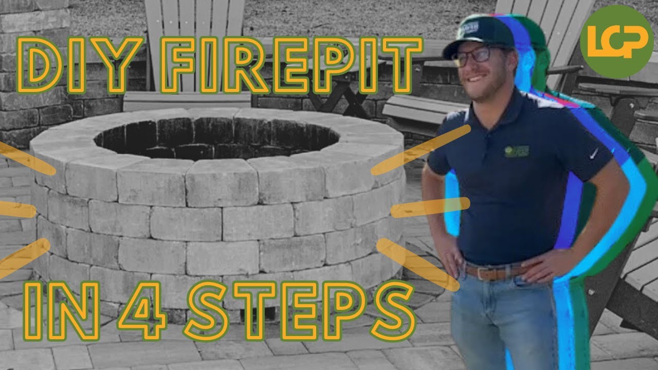DIY Backyard Firepit Install - 4 Easy Steps - YouTube
